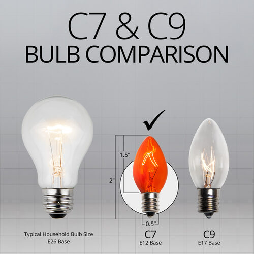 C7 Light Bulb, Amber - Yard Envy