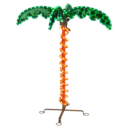 Deluxe Rope Light LED Lighted Palm Tree with Green Canopy - Yard Envy