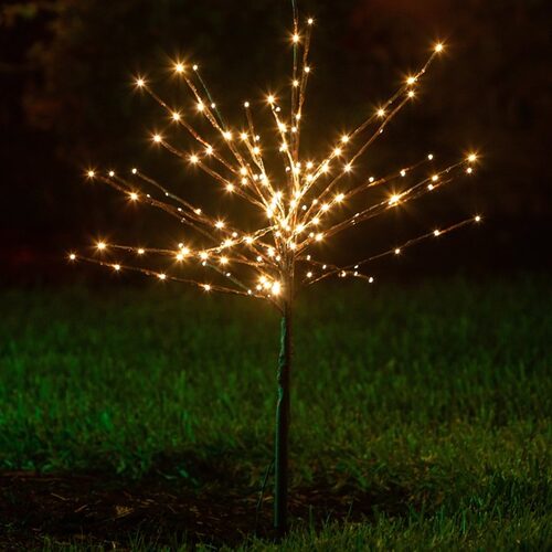 Brown Glimmer Spray LED Lighted Branches, Warm White Lights, 6 pc ...