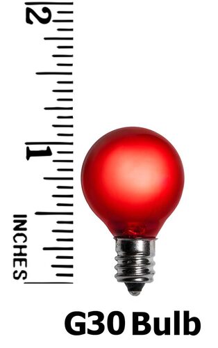 G30 Globe Bulbs, Multicolor Satin, E12 Base - Yard Envy