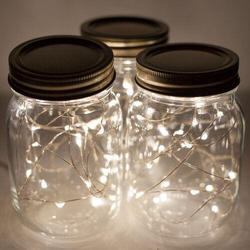 20' LED Fairy Lights, Warm White, Silver Wire - Yard Envy