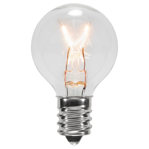 G30 Globe Bulbs, Clear, E12 Base - Yard Envy