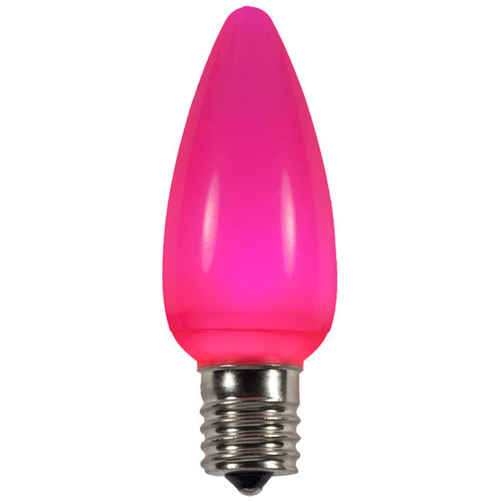 C9 Smooth LED Light Bulb, Pink - Yard Envy