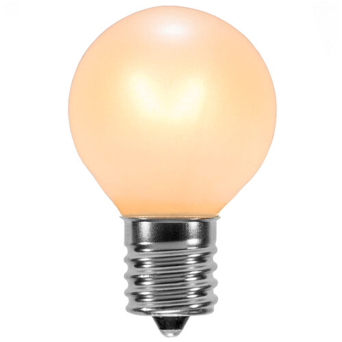 G30 Globe Bulbs, Pearl White, E12 Base - Yard Envy