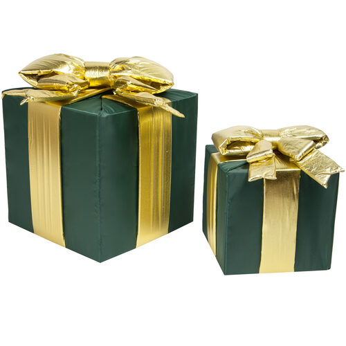 Green Outdoor Christmas Gift Box - Yard Envy