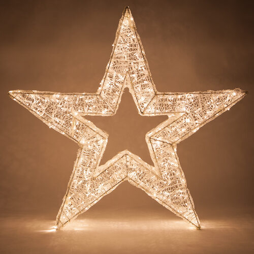 Wintergreen Lighting® LED Five Point Dimensional Star, Warm White ...