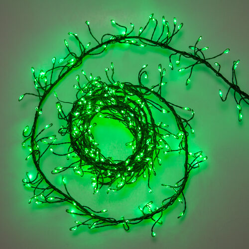 Green LED Outdoor Fairy String Lights, Green Wire - Yard Envy