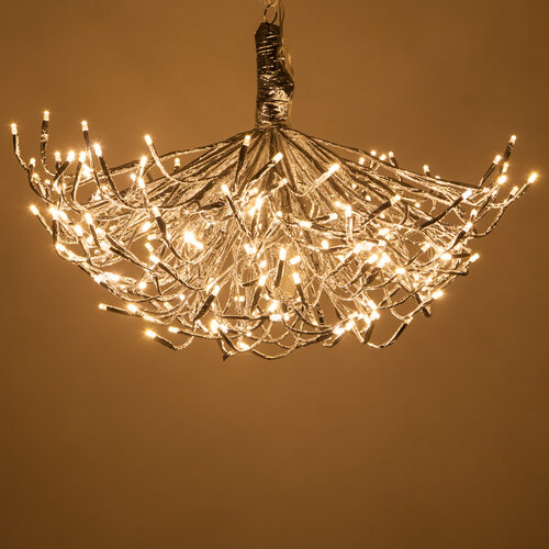 Silver Starburst LED Lighted Branches, Warm White Twinkle Lights, 1 pc ...