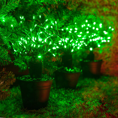 Green Starburst LED Lighted Branches, Green Twinkle Lights, 3 pc - Yard ...