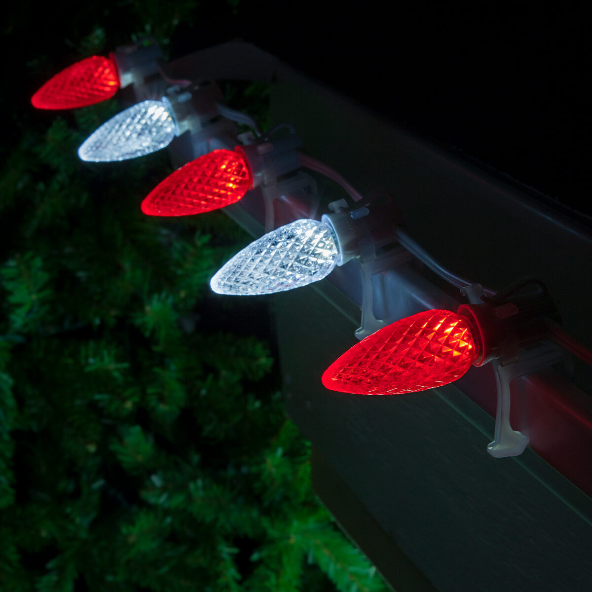 Opticore C9 Cool White Red Commercial LED Outdoor String Lights