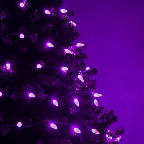 Strawberry LED String Lights, Purple, Green Wire - Yard Envy