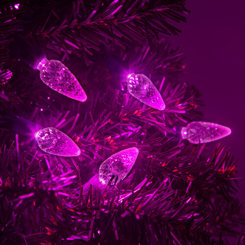 Strawberry LED String Lights, Pink, Green Wire - Yard Envy