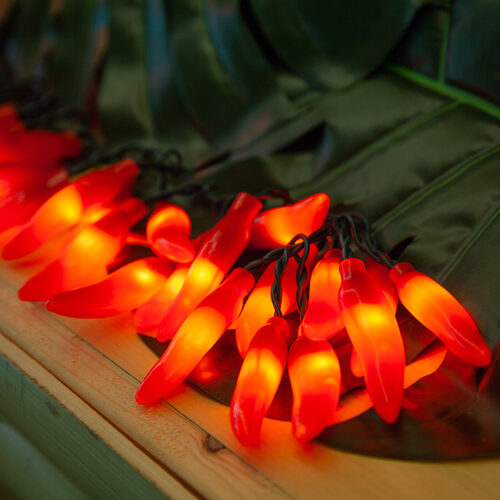 Red Chili Pepper Cluster Light Set - Yard Envy