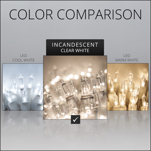 150 Icicle Lights, Clear, White Wire - Yard Envy