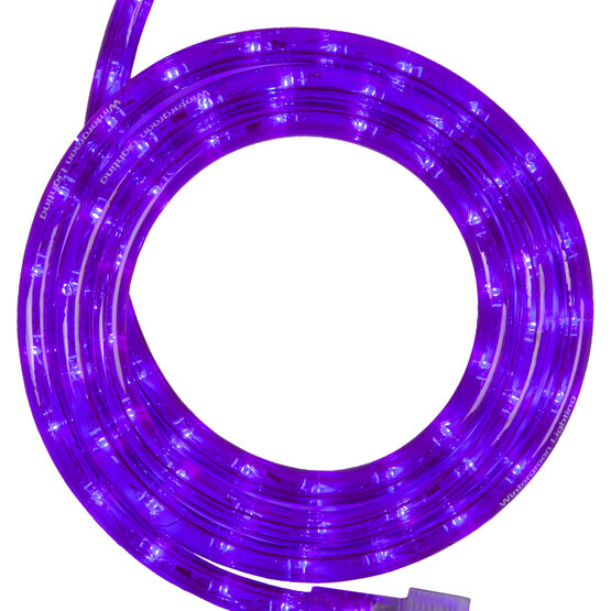 18' Purple LED Rope Light, 2 Wire 1/2", 120 Volt - Yard Envy