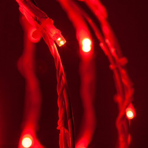 Light Ball, Fold Flat Red Frame, Red LED - Yard Envy