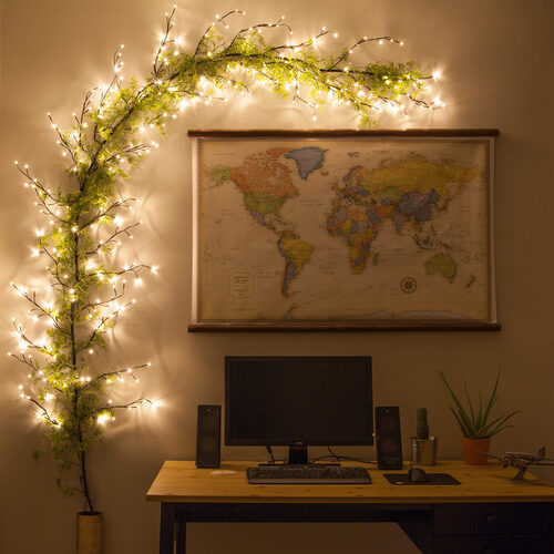Brown Climbing Vine LED Lighted Branches, Warm White Lights, 1 pc ...