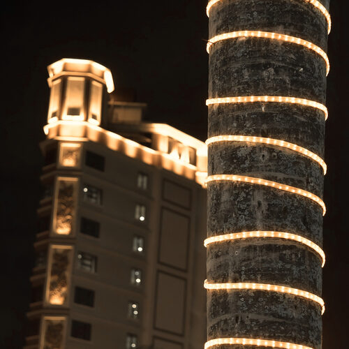 150' Warm White LED Rope Light, 2 Wire 1/2", 120 Volt - Yard Envy