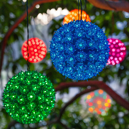 Light Sphere, Blue Lights - Yard Envy