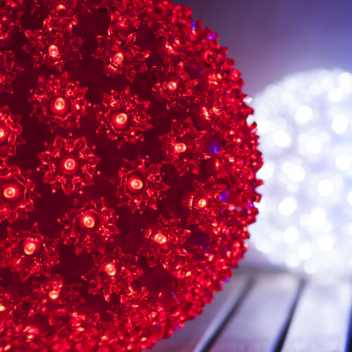 Light Sphere, Red 5mm LED Lights - Yard Envy