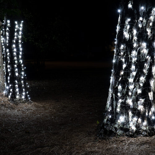 LED Tree Wrap Lights, Cool White, Green Wire - Yard Envy