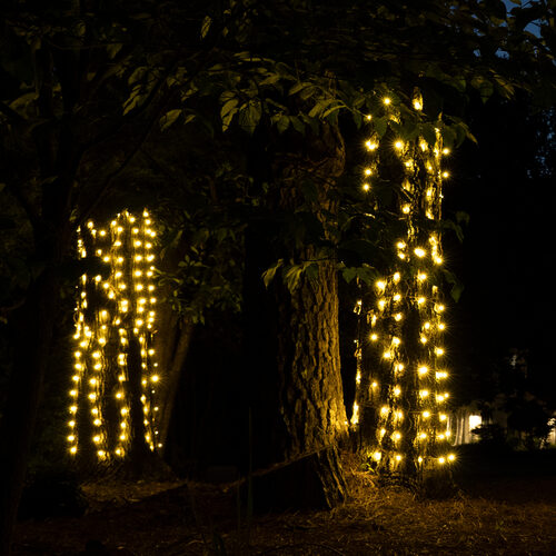 LED Tree Wrap Lights, Warm White, Green Wire - Yard Envy