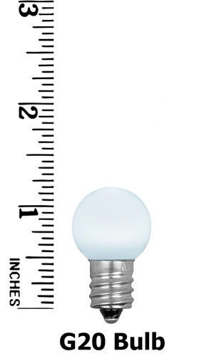 Mini G20 Smooth Globe LED Patio Light Bulb, Cool White - Yard Envy