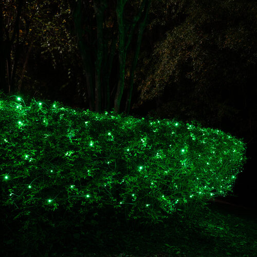 5mm SoftTwinkle LED Net Lights, Green, Green Wire - Yard Envy