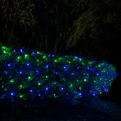 5mm SoftTwinkle® LED Net Lights, Blue, Green, Green Wire - Yard Envy