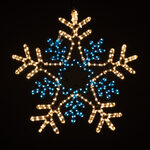 LED Folding Snowflake, Blue and Cool White Lights - Yard Envy