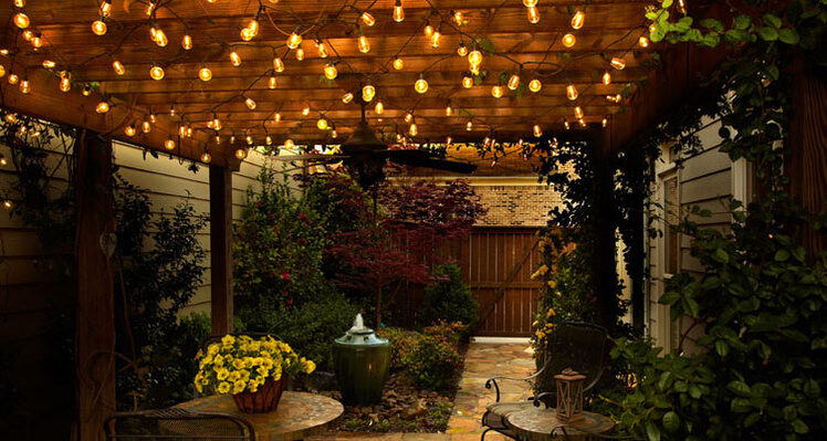 Create a Backyard Cafe with Bistro Lights! - Yard Envy